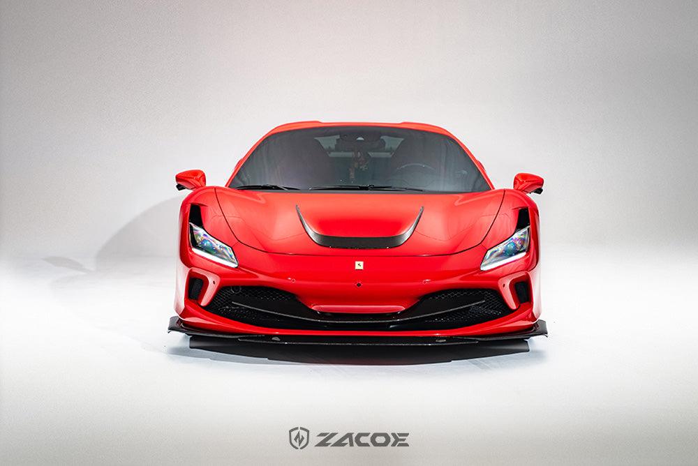 ZACOE Front Trunk Air Splitter Carbon Fiber - Ferrari F8 Tributo / F8